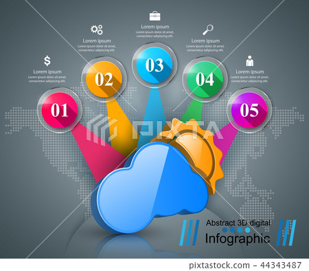 Business Infographics. Sun, Weather, Cloud icon. - Stock Illustration ...