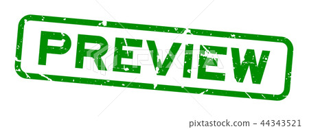 Grunge green preview word rubber seal stamp - Stock Illustration ...