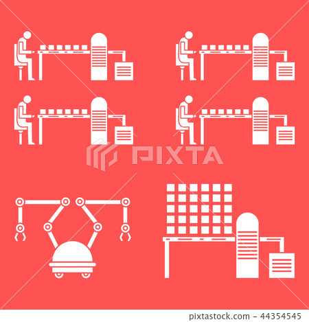 Smart automatic robotic production line - Stock Illustration [44354545 ...