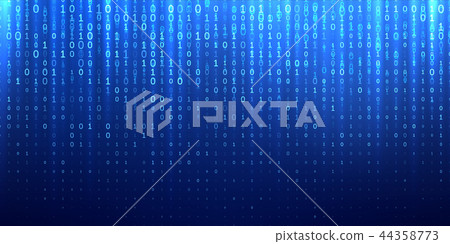 Binary matrix 1 0 bits blue abstract background - Stock Illustration [44358773] - PIXTA