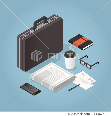 Isometric Businessman Hard Case Illustration - Stock Illustration ...