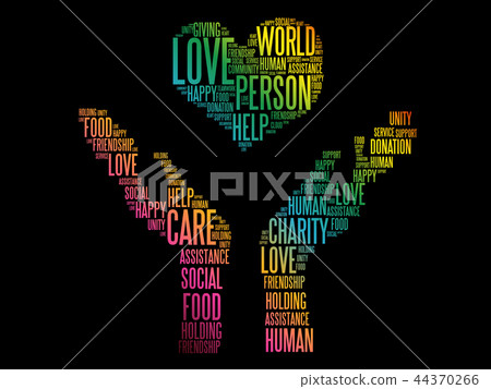 Charity, Donation word cloud collage - Stock Illustration [44370266 ...
