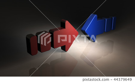 Abstract representing two opposing powers - Stock Illustration ...
