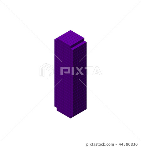 3d pixelated capital letter I. Vector illustration - Stock Illustration ...