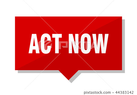 act now red tag - Stock Illustration [44383142] - PIXTA