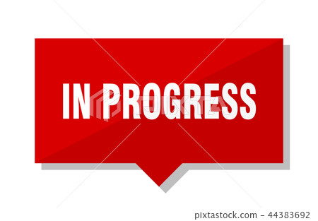 in progress red tag - Stock Illustration [44383692] - PIXTA