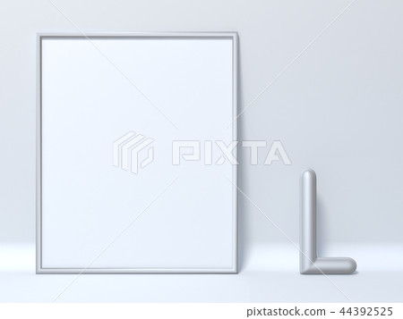 Mock up picture frame Letter L 3D - Stock Illustration [44392525] - PIXTA