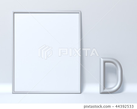 Mock up picture frame Letter D 3D - Stock Illustration [44392533] - PIXTA