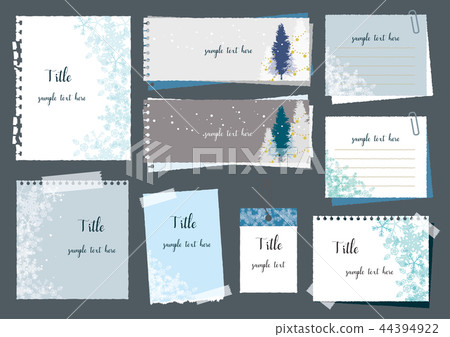 Winter Notepad Set 2 - Stock Illustration [44394922] - PIXTA