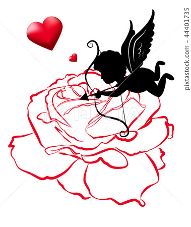 rose and cupid vector card designs for valentine - Stock Illustration ...