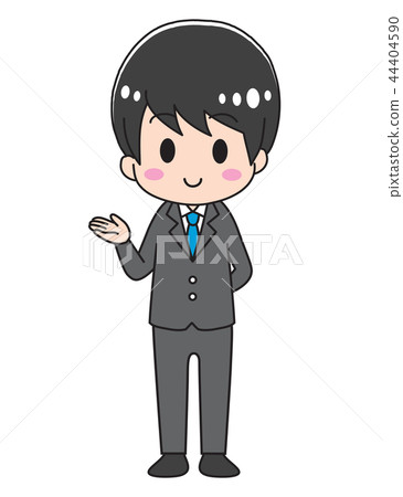 Men in a suit to introduce - Stock Illustration [44404590] - PIXTA