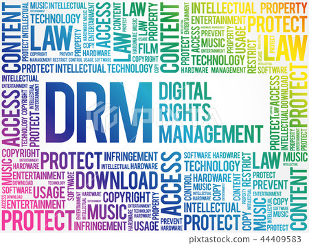 DRM - Digital Rights Management - Stock Illustration [44409583] - PIXTA