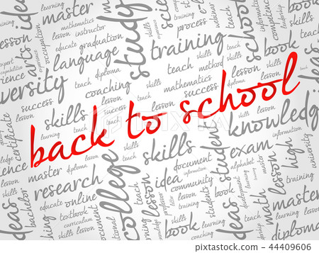 Back to School word cloud collage - Stock Illustration [44409606] - PIXTA