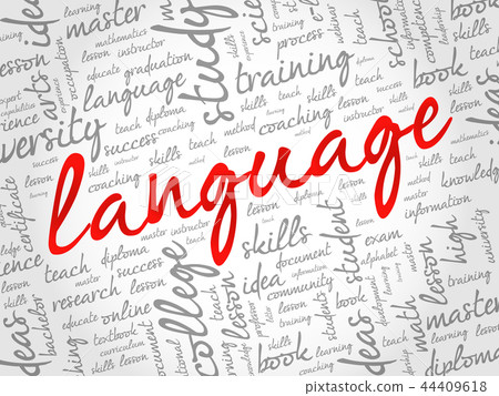 LANGUAGE word cloud collage - Stock Illustration [44409618] - PIXTA