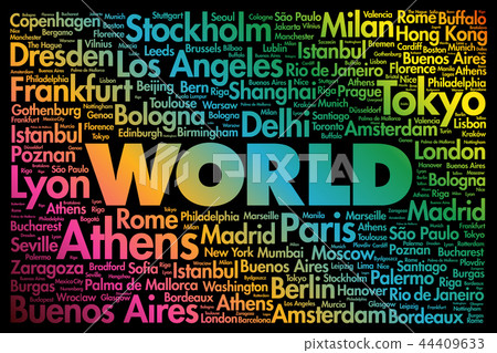 WORLD word cloud concept-插圖素材 [44409633] - PIXTA圖庫