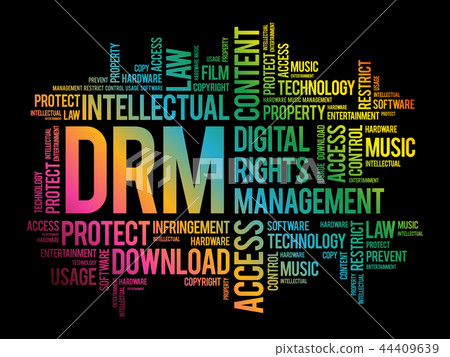 DRM - Digital Rights Management - Stock Illustration [44409639] - PIXTA