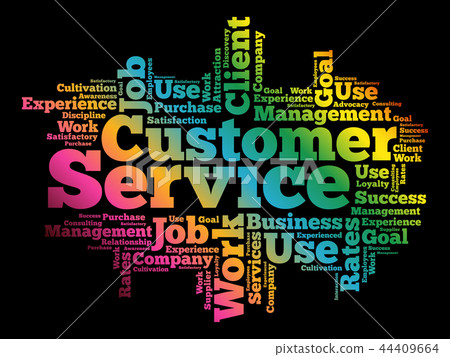 Customer Service word cloud - Stock Illustration [44409664] - PIXTA
