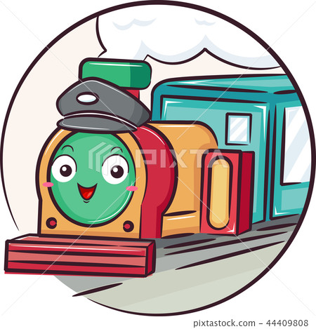 Mascot Train Driver Retro Illustration - Stock Illustration [44409808 ...