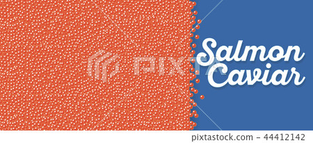Salmon caviar banner in cartoon style - Stock Illustration [44412142 ...