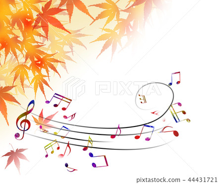 Music musical score autumn leaves treble clef - Stock Illustration ...
