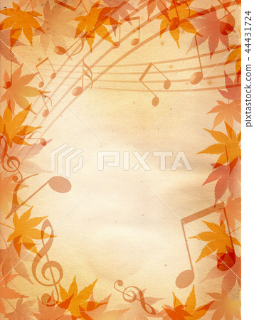 Music musical score autumn leaves treble clef - Stock Illustration ...