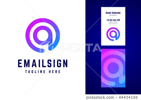 Email sign logo and business card template. - Stock Illustration ...