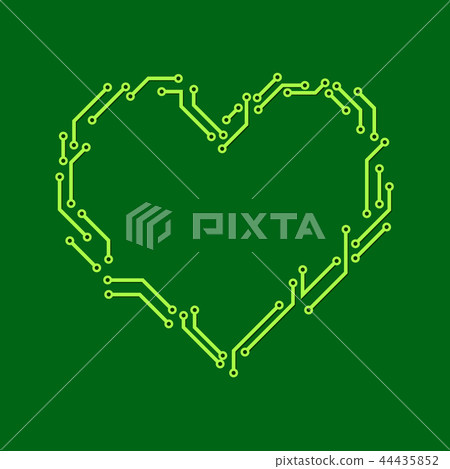 Computer chip with heart symbol - Stock Illustration [44435852] - PIXTA