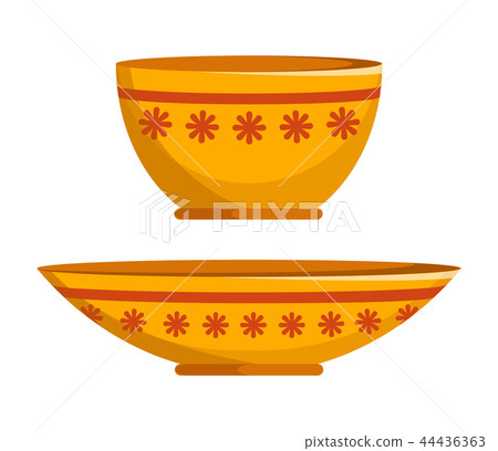 Two Different Shapes Plates Vector Illustration - Stock Illustration ...