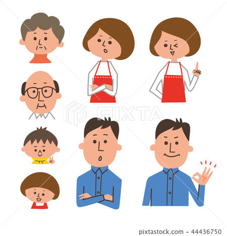 Family, expression variation - Stock Illustration [44436750] - PIXTA