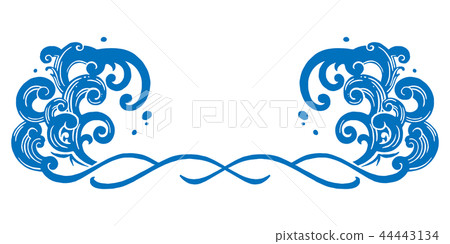 Wave Material Blue - Stock Illustration [44443134] - PIXTA