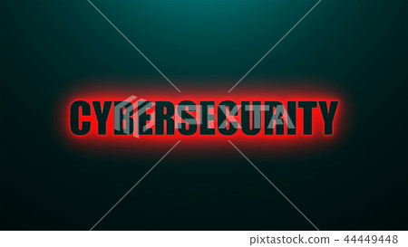 Letters of Cybersecurity text on background... - Stock Illustration ...