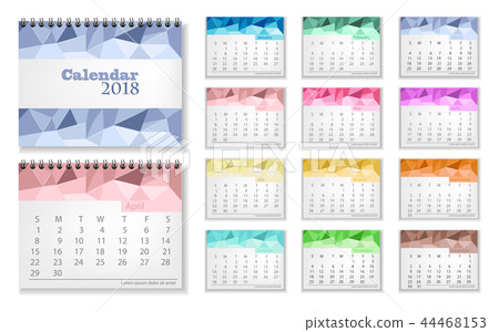 Calendar abstract style design Vector. 3d detailed - Stock Illustration ...