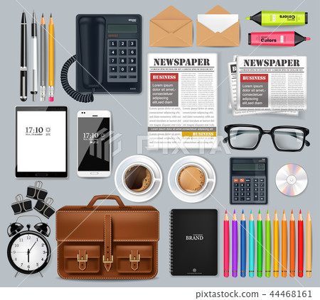 Great business office set collection - Stock Illustration [44468161 ...