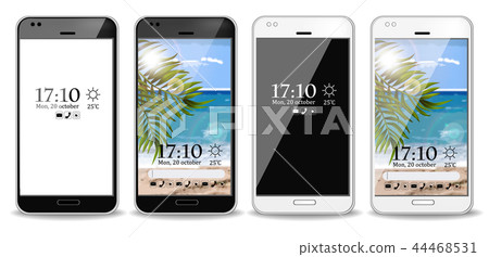 Mobile phones Vector realistic set. 3d detailed - Stock Illustration ...