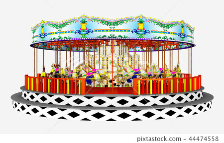 Carousel isolated on white background - Stock Illustration [44474558 ...