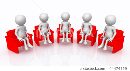 Discussion group with 3D figures - Stock Illustration [44474559] - PIXTA
