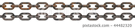 Bright and detailed metal iron chain close-up... - Stock Illustration ...