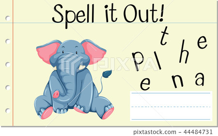Spell English word elephant - Stock Illustration [44484731] - PIXTA