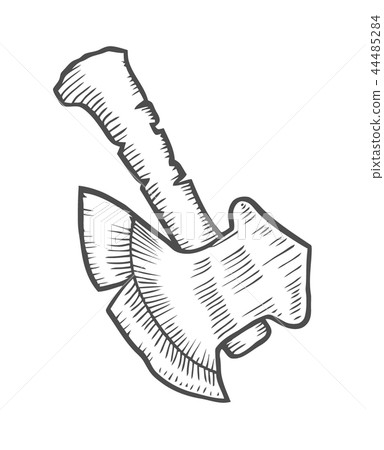 Hand Drawn Axe Sketch - Stock Illustration [44485284] - PIXTA