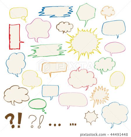 Callout set Line drawing color - Stock Illustration [44491448] - PIXTA