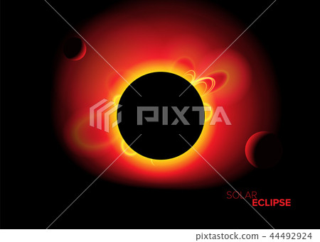 Solar Eclipse in Vector Art - Stock Illustration [44492924] - PIXTA