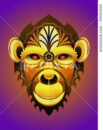 Geometry Monkey Face - Stock Illustration [44492926] - PIXTA