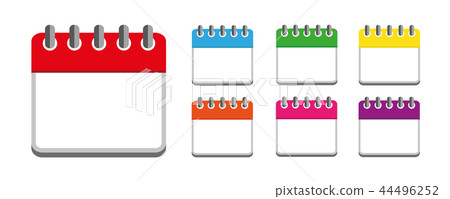 calendar colorful set icon week isolated on...-插圖素材 [44496252] - PIXTA圖庫