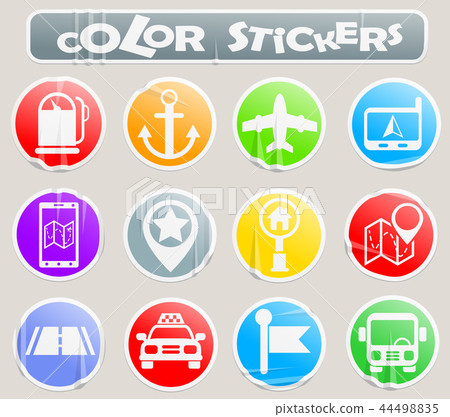 navigation color stickers - Stock Illustration [44498835] - PIXTA
