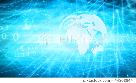Digital world global networks globalization - Stock Illustration ...