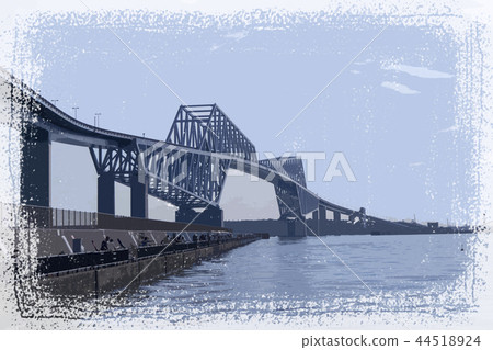 Tokyo Gate Bridge - Stock Illustration [44518924] - PIXTA