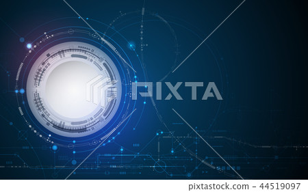 Vector design 3d paper circle with circuit board - Stock Illustration ...