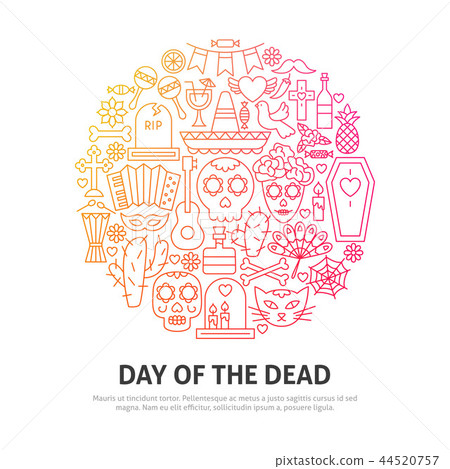 Day of the Dead Circle Concept - Stock Illustration [44520757] - PIXTA