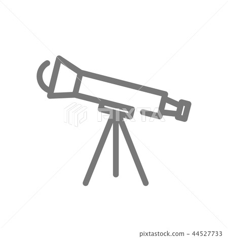 Simple telescope line icon. Symbol and sign... - Stock Illustration ...