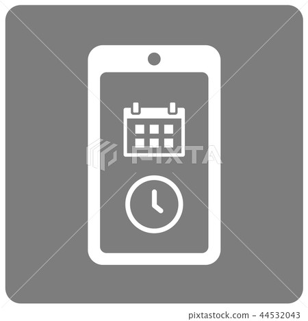 Smartphone and date and time icon - Stock Illustration [44532043] - PIXTA